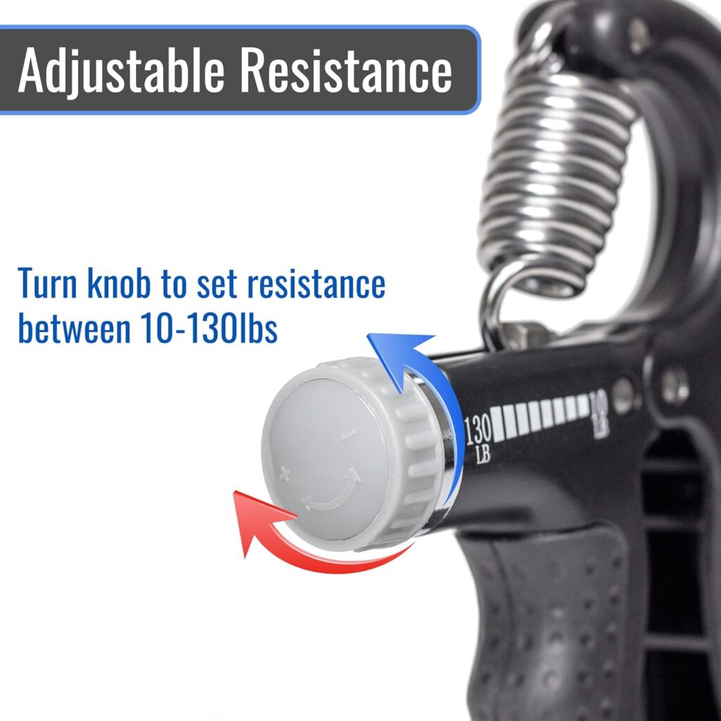 Hand Exercise Gripper with Adjustable Weight Resistance from 5 KG to 60 ...